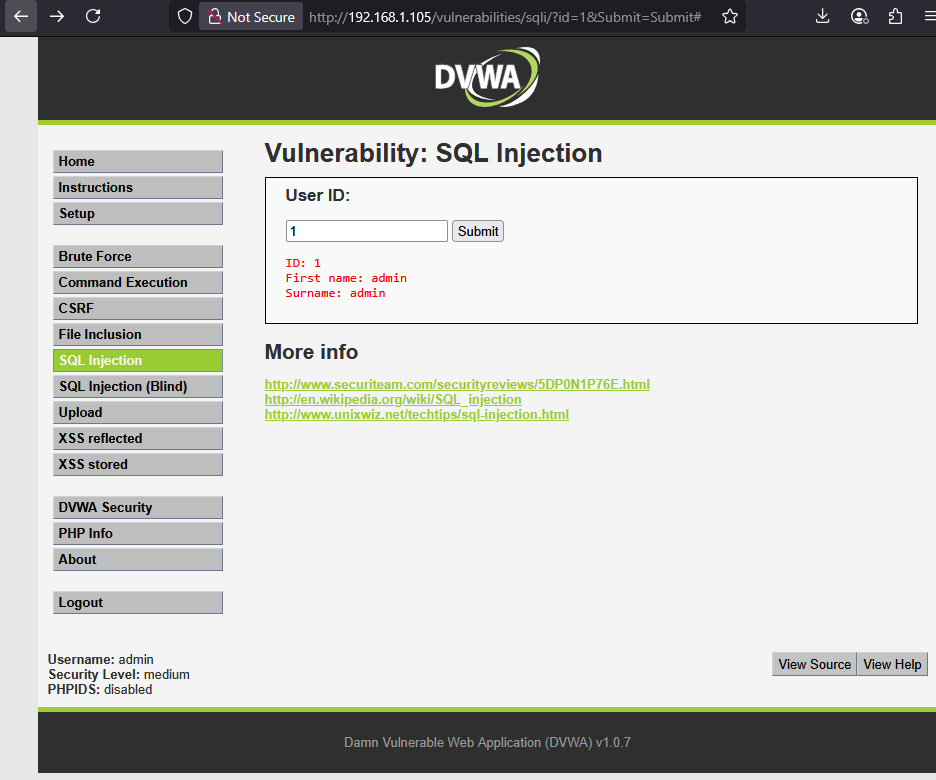 Learning Sql Injection Using Sqlmap And Dvwa