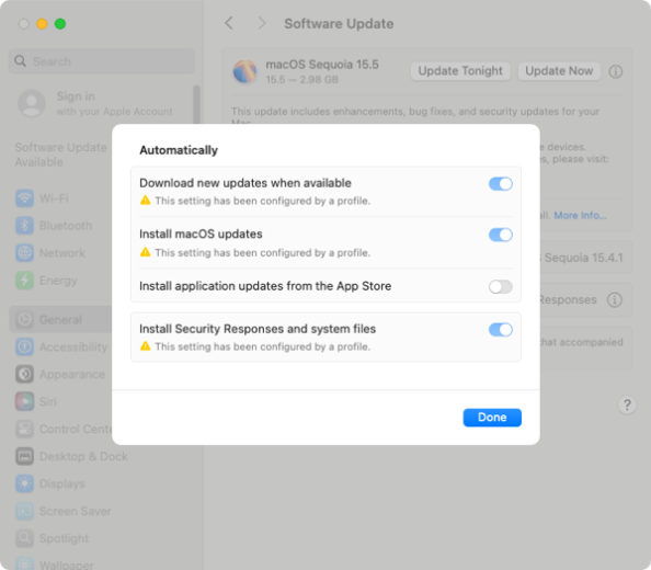 Deploying software update management using Blueprints in Jamf Pro
