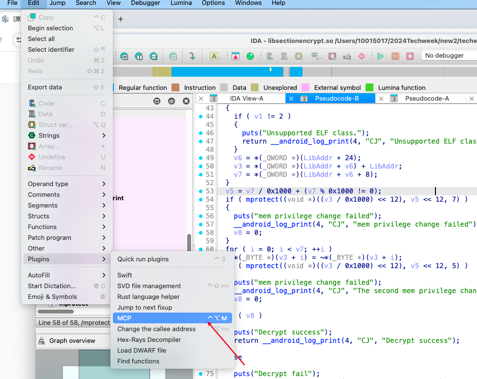 IDA Pro + MCP 逆向分析