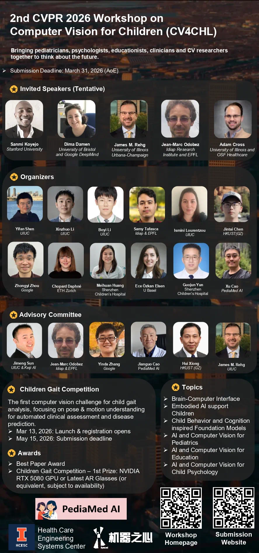 第二届CVPR 2026 CV4CHL Workshop征稿启动，用AI大模型守护儿童未来