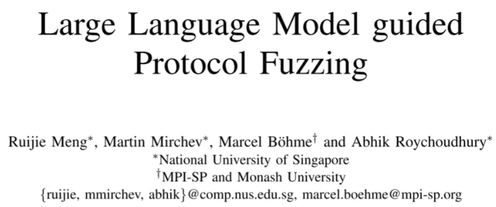 大型语言模型引导的协议模糊测试